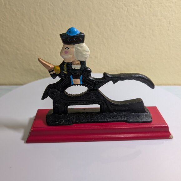 Holiday | Vintage Nutcracker Painted Cast Iron On Wooden Base 75 | Poshmark